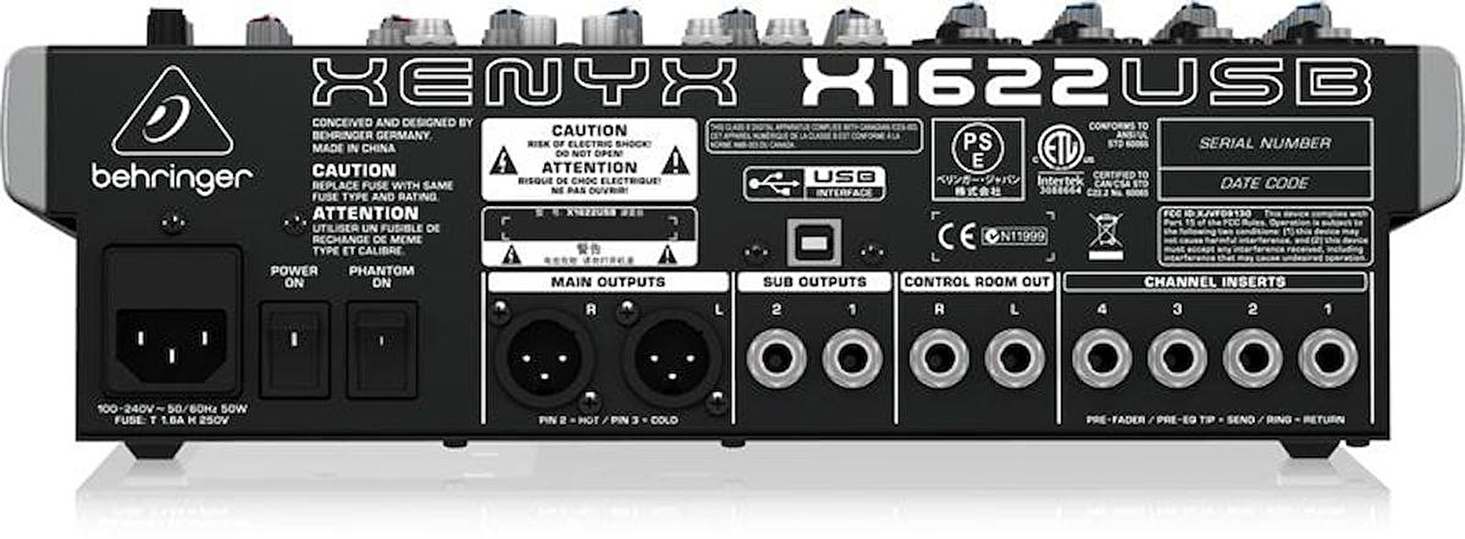 XENYX Mic Preamp ler ve Kompresörler British EQ 24 Bit Multi FX