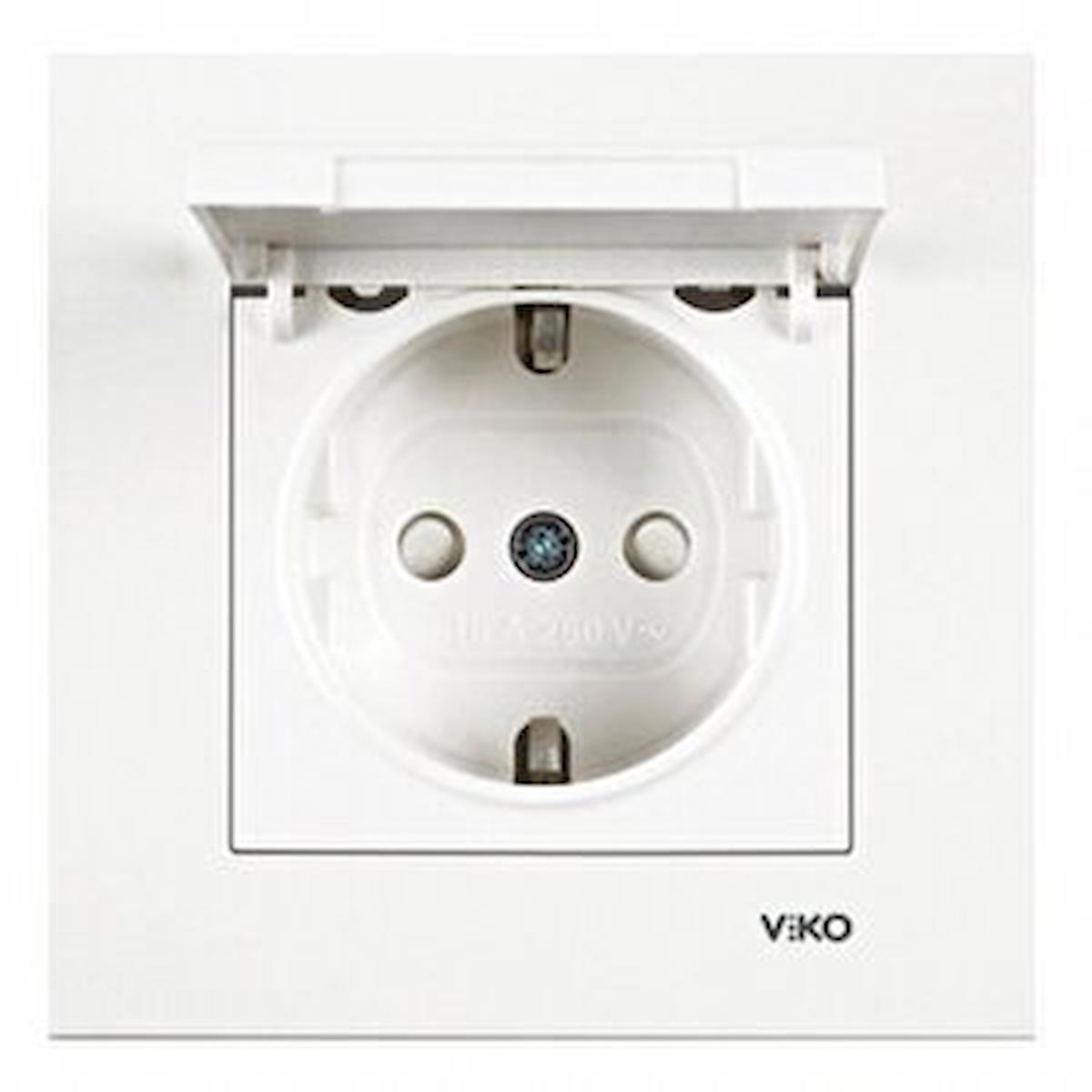 Viko Karre Beyaz Kapaklı Topraklı Priz + Çerçeve Fiyatları ve Modelleri ...