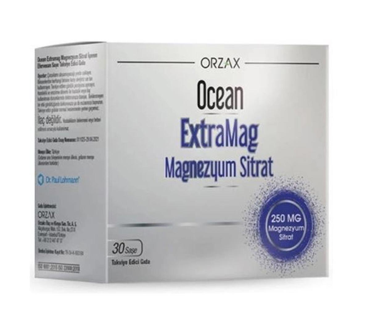 Orzax Ocean Extramag Magnezyum Sitrat 250 mg 30 Saşe Fiyatları ve ...