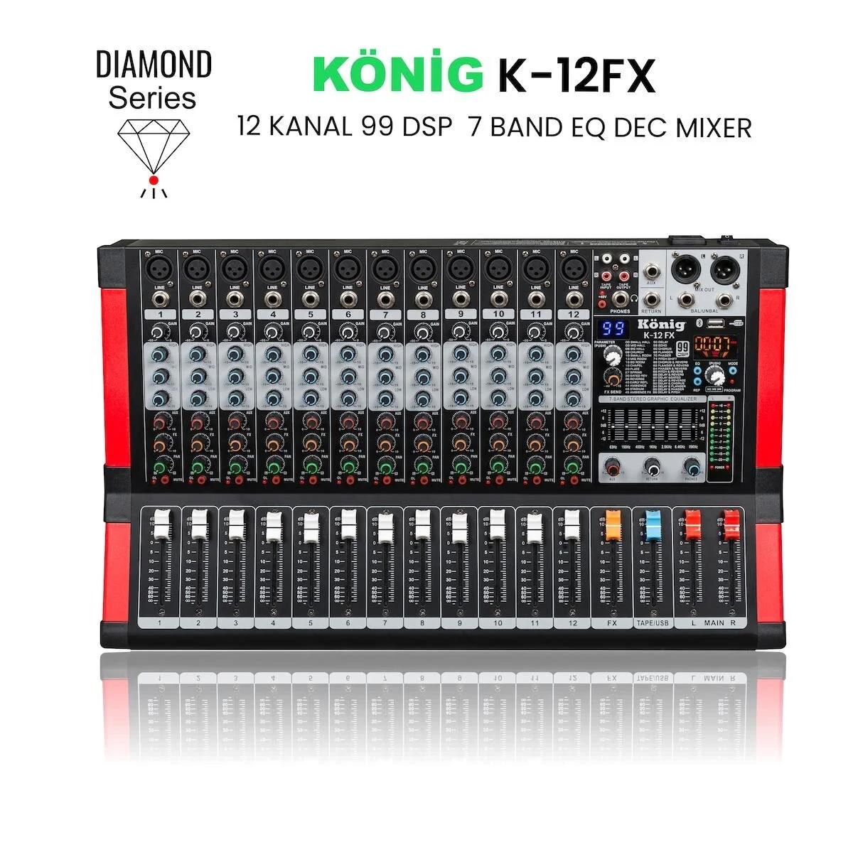 König K-12FX 12 Kanal Dec Mixer Diamond Serisi Fiyatları ve Modelleri ...