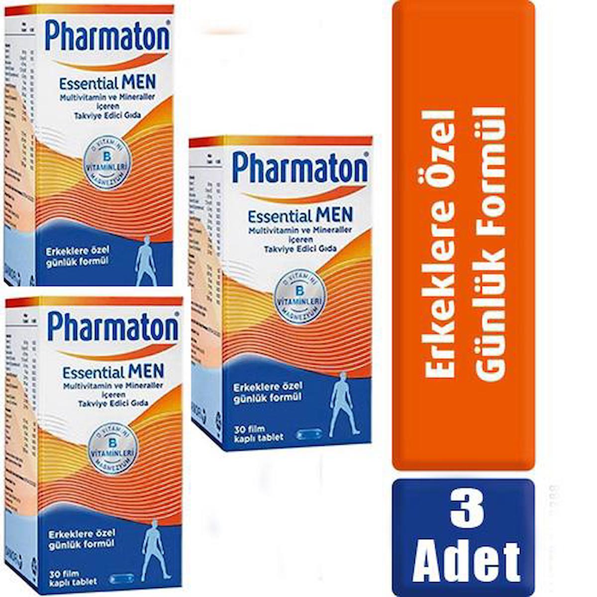 Pharmaton Essential Men 30 Tablet 3 Adet Fiyatları ve Modelleri - Pazarama