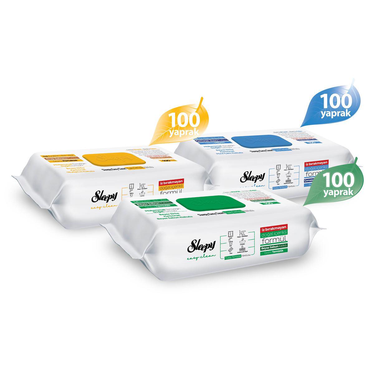 Sleepy Easy Clean Beyaz Sabun Katkılı+Çamaşır Suyu Katkılı+Arap Sabunu ...