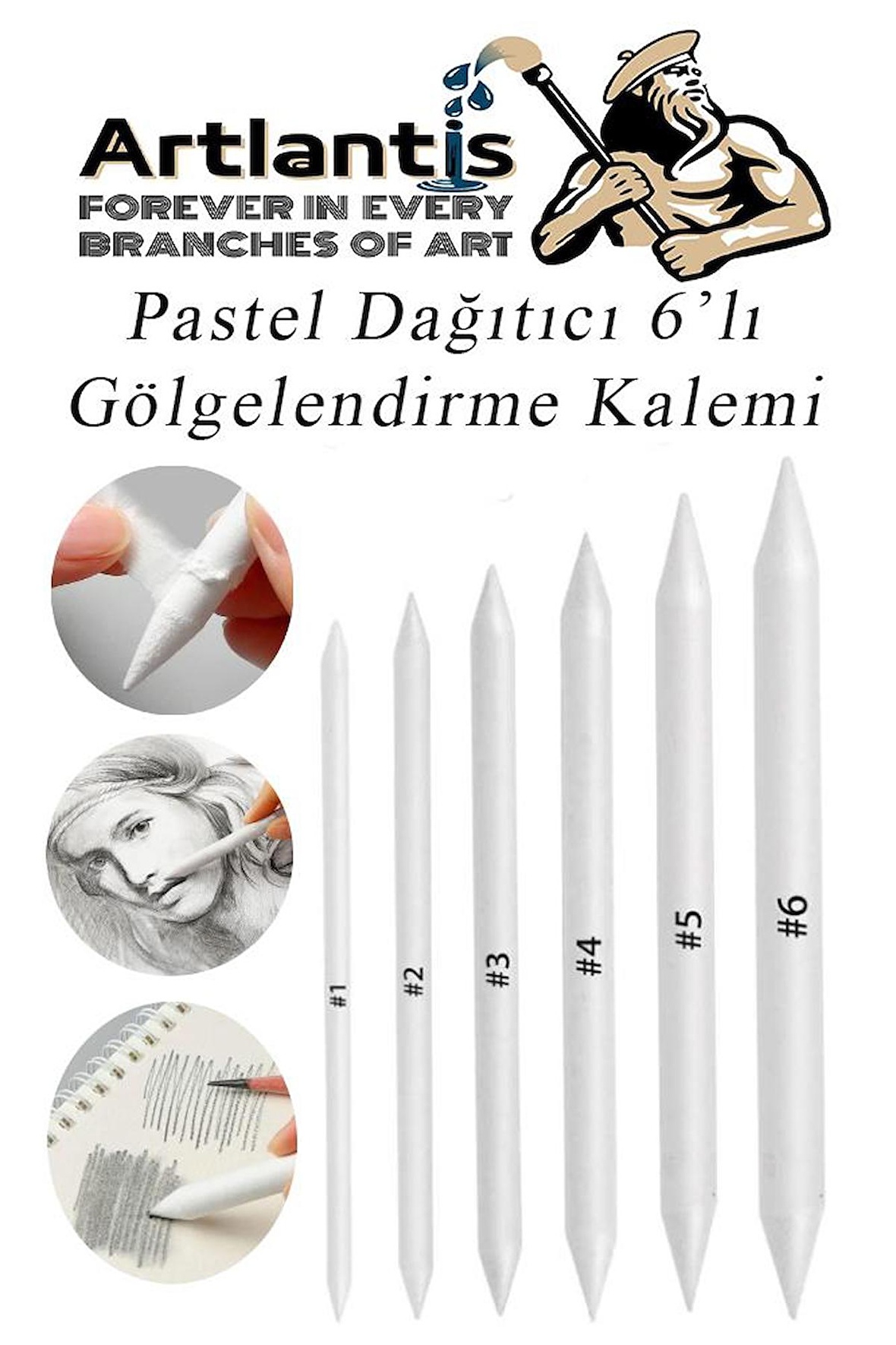 Karakalem Seti 16 Parça 1 Paket Gölgelendirme Kalemi Hamur Silgi ...