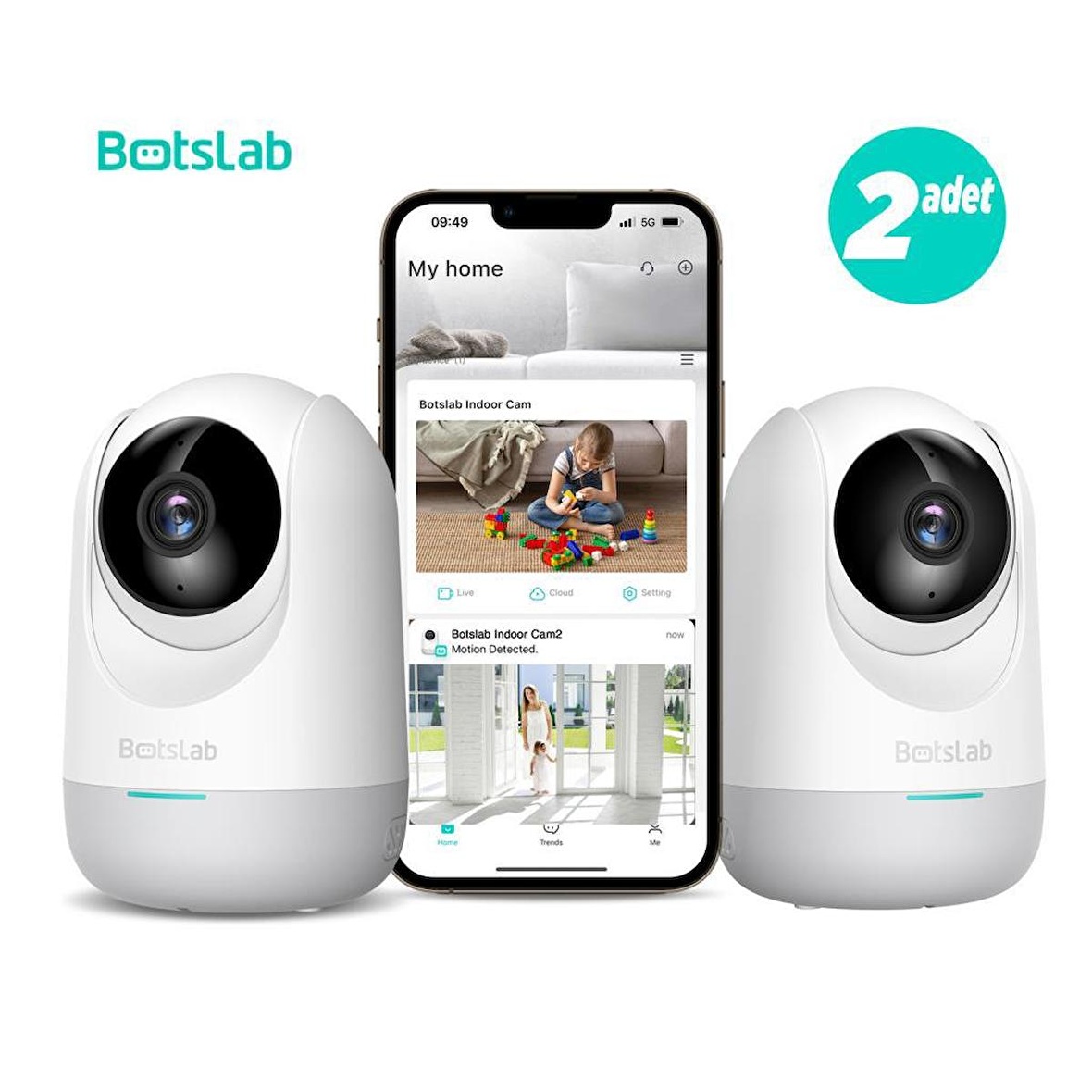 Botslab 360 C211 2k Pro Mini Bundle Wifi 360° Akıllı Güvenlik Kamerası