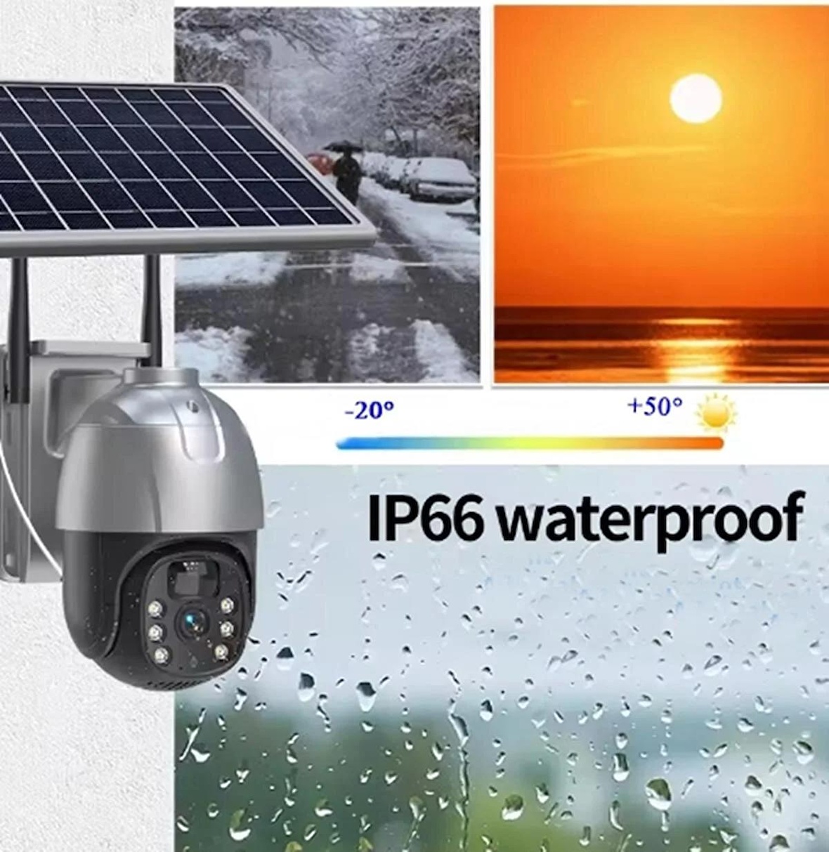 Solar Güneş Enerjili 4g 1080p Akıllı Ptx Güvenlik Kamerası Sim Kart Tak ...