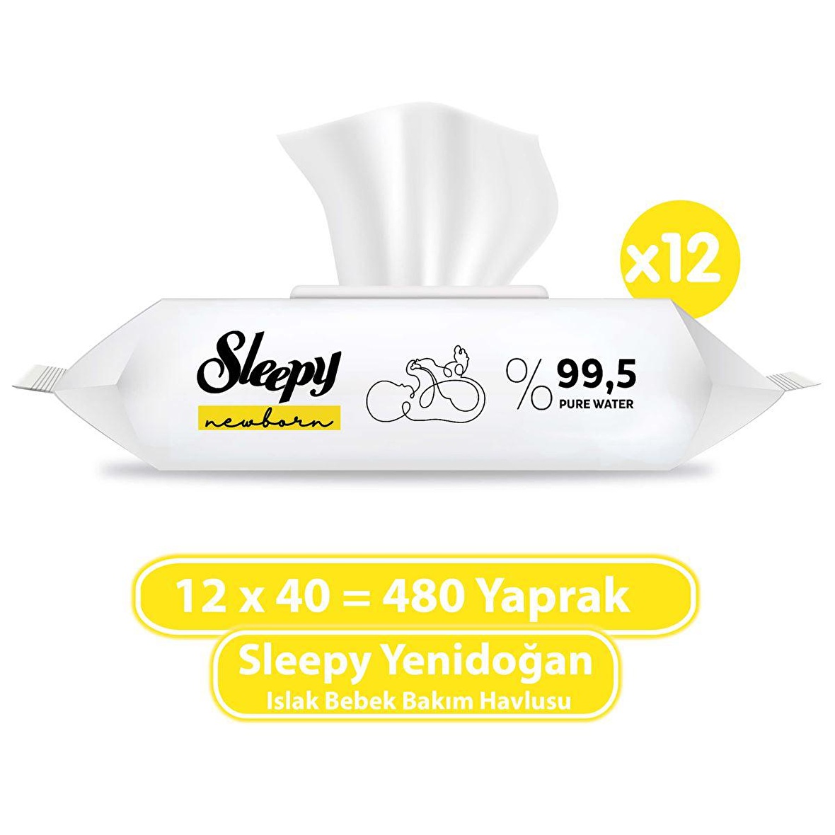Sleepy Natural Yenidoğan Islak Mendil 12x40 480 Yaprak Fiyatları ve ...