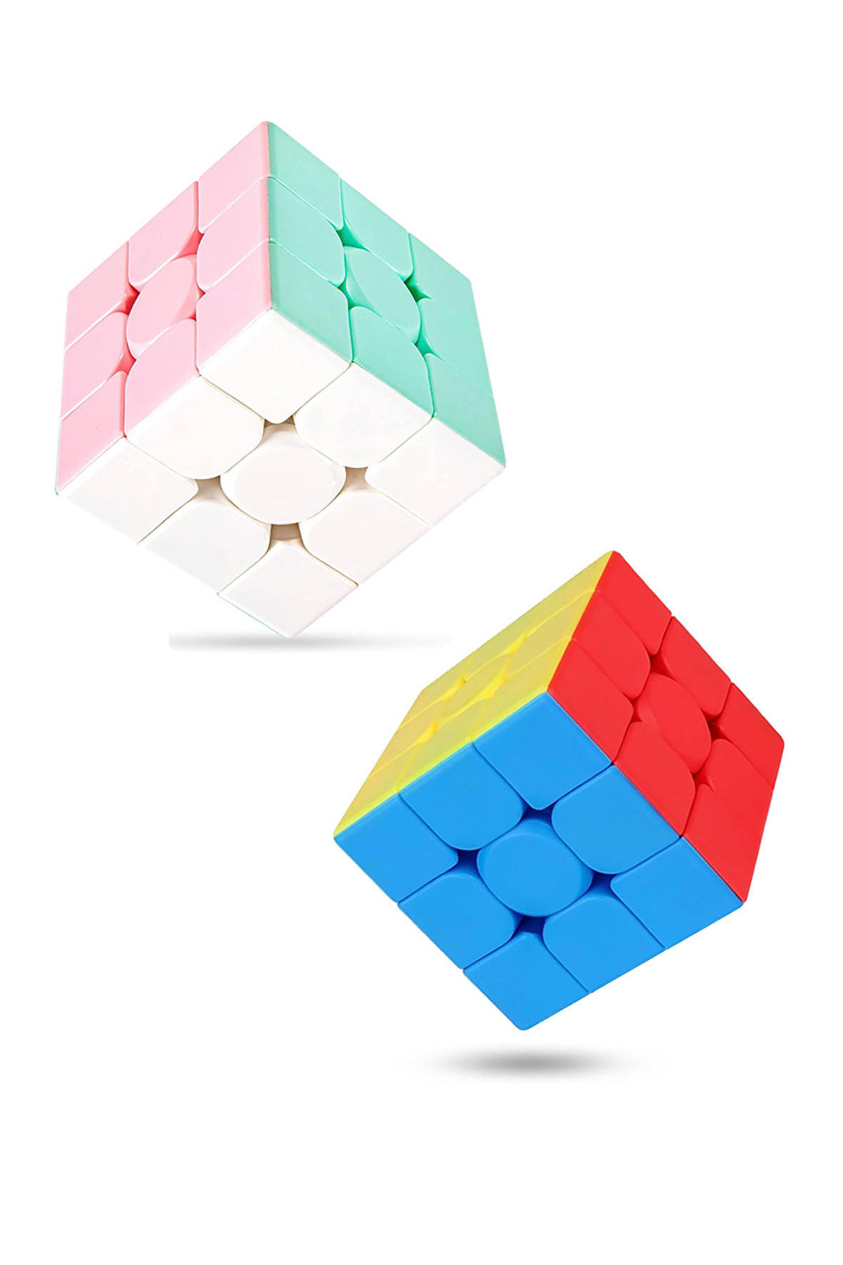 2 Adet Speed Cupe Rubik Küp Zeka Küpü 3x3 Hız Küpü Fidget Oyuncak