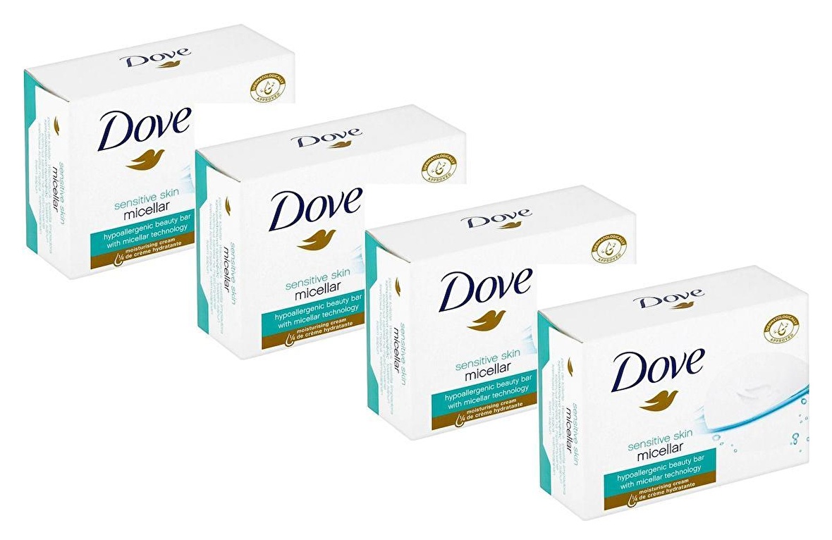 Dove Beauty Cream Bar Sensitive Skin Micellar x 4 ADET Fiyatları ve Modelleri - Pazarama