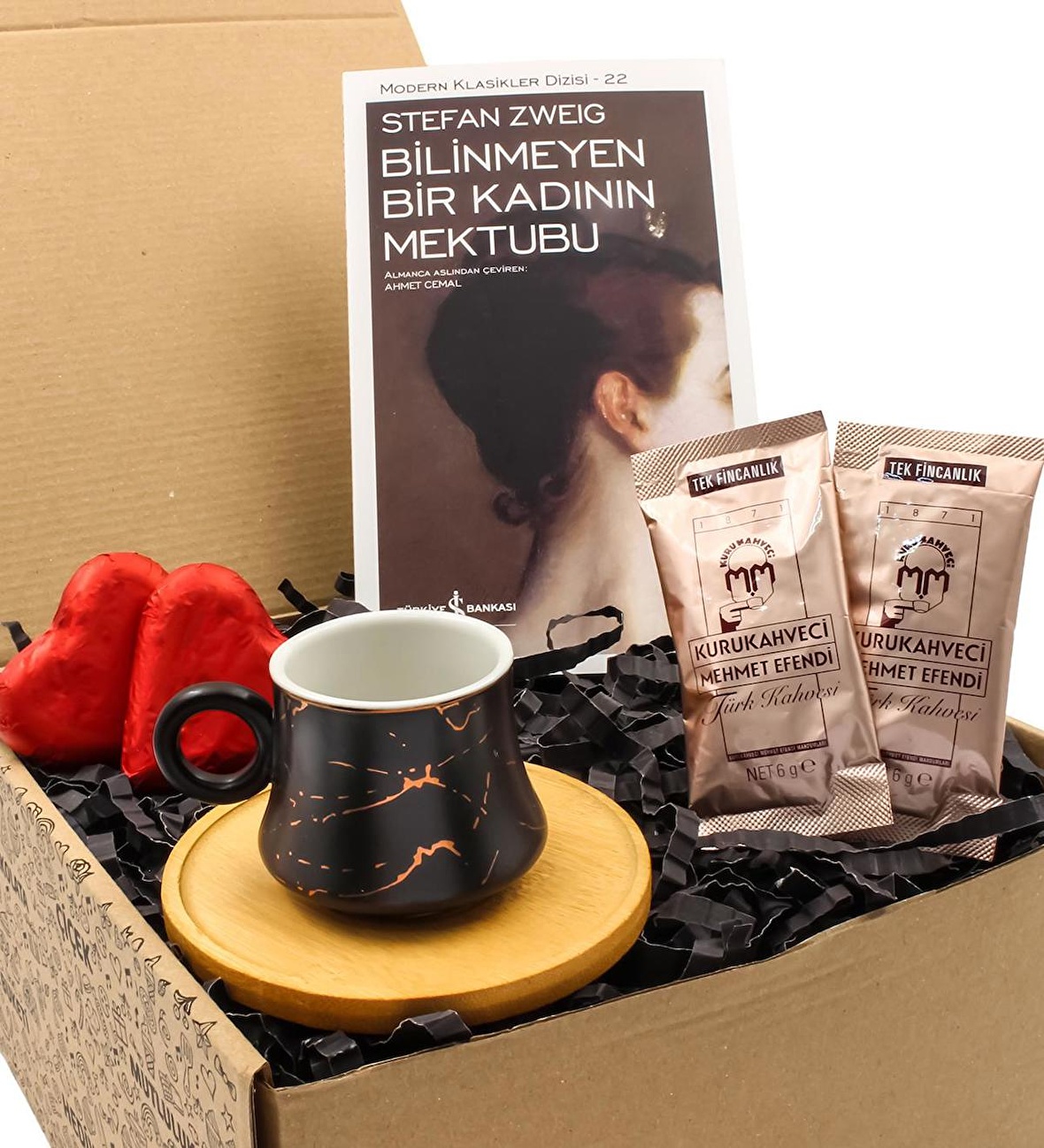 Bambu Tabaklı Siyah Mermer Desenli Porselen Fincan & Bilinmeyen Bir ...