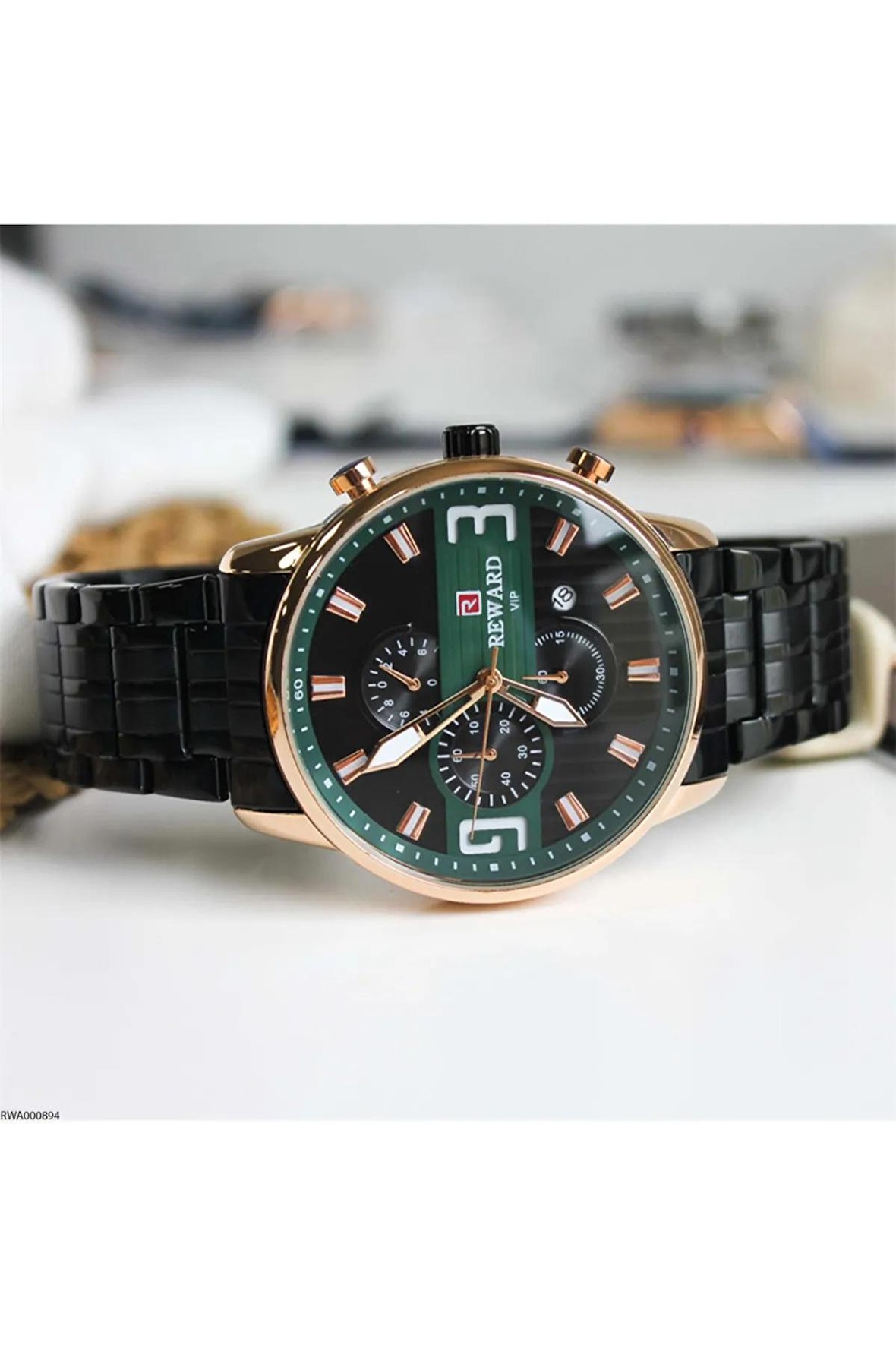 Reward Siyah Çelik Kordon Spor Model Takvimli Fonksiyonları Aktif Erkek ...