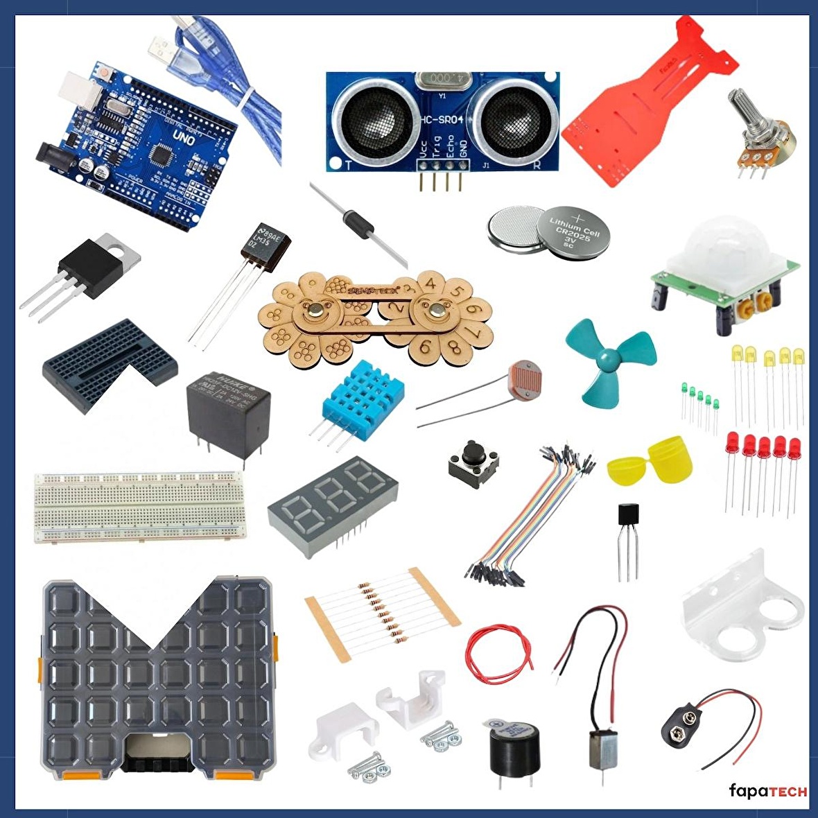 Arduino Uno Temel Elektronik Stem Süper Proje Seti - Organizer Kutulu ...