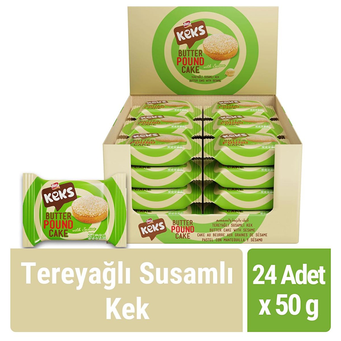 Bifa Keks Tereyağlı Susamlı Kek 50 gr x 24 adet Fiyatları ve Modelleri ...