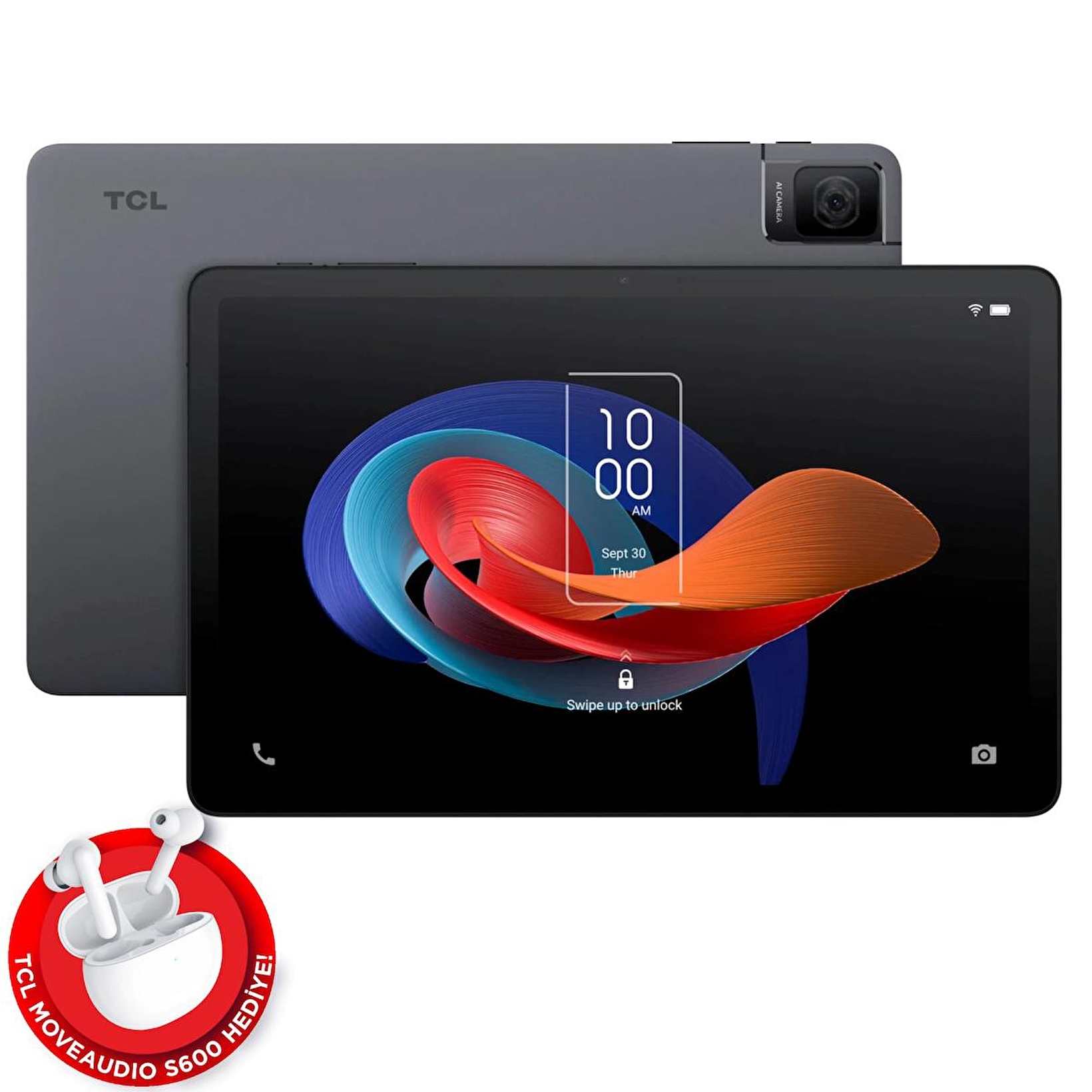 TCL Tab 10L GEN 2 Wi-Fi 32 GB 10.1 Tablet Siyah + S600 Kulaklık Hediye ...