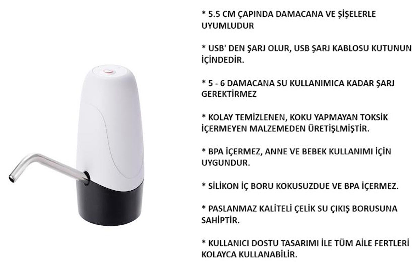 Şarjlı Su Pompası Damacana Pompası Otomatik Şarj Edilebilen Pompa ... Şarjlı Su Pompası Damacana Pompası Otomatik Şarj Edilebilen Pompa ...