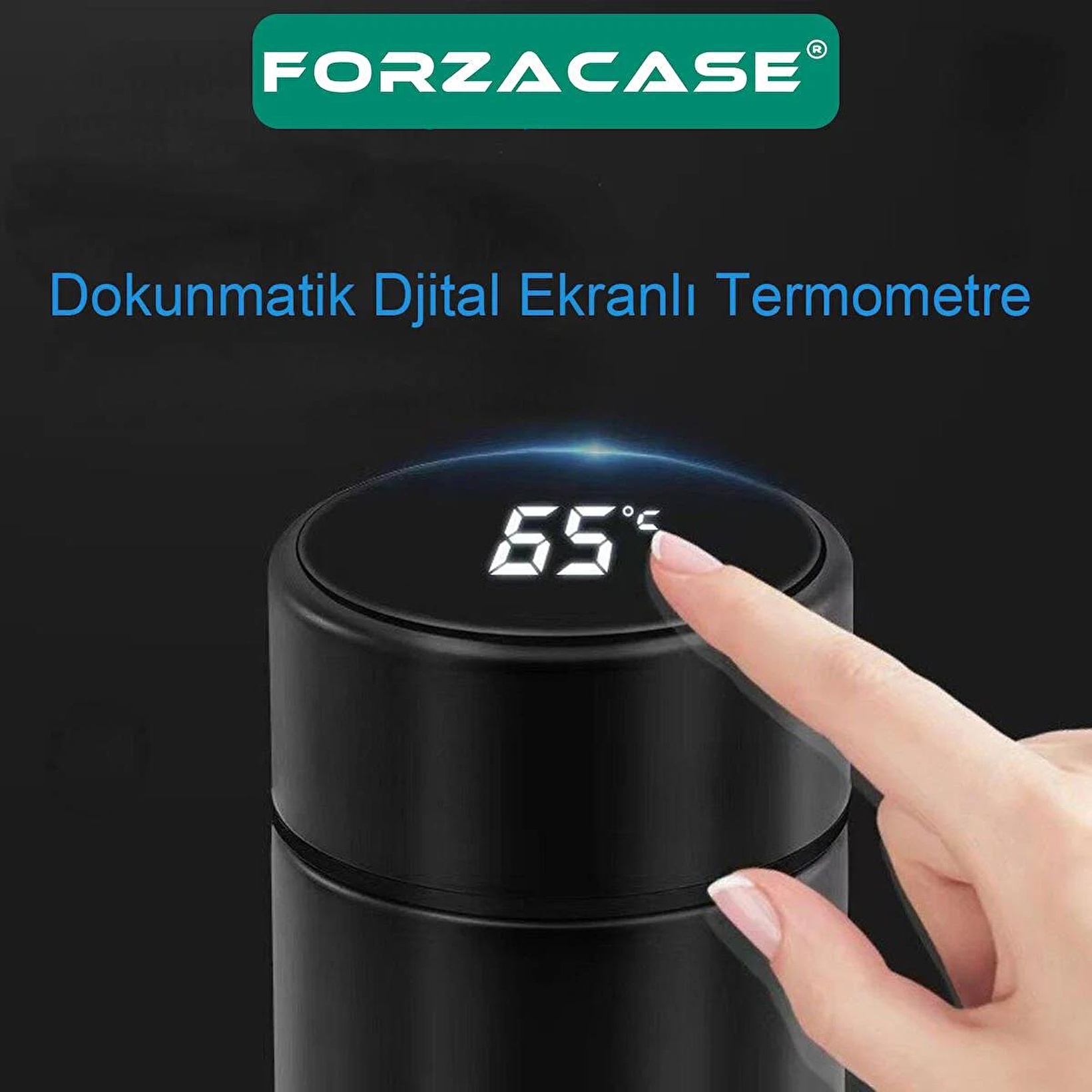 Forzacase Paslanmaz Çelik Dijital Termometreli 500 ml Sıcak Soğuk Tutan ...