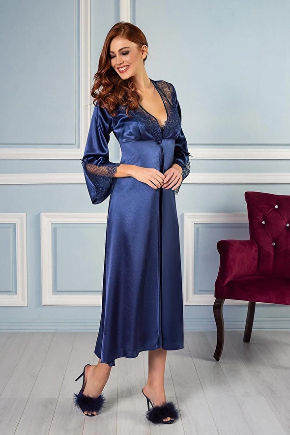 Saten Gecelik Sabahlık Pijama Takım Şort Takım 6'lı Gelin Çeyiz Seti ...