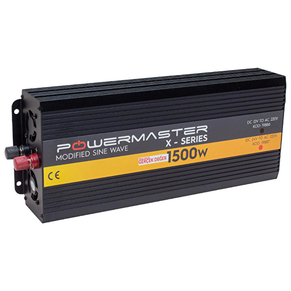 POWERMASTER PWR1500-12 TEK DİJİTAL EKRAN 12 VOLT - 1500 WATT MODIFIED ...