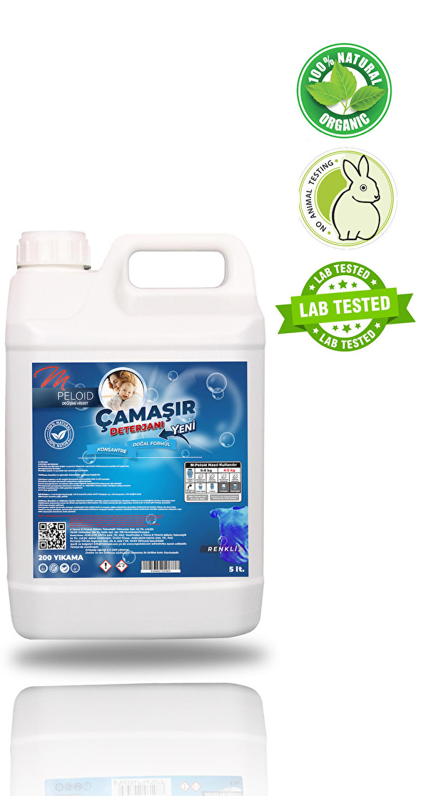 Naturel Renk Koruma & Leke Karşıtı Renkliler için Sıvı Deterjan 200 ...