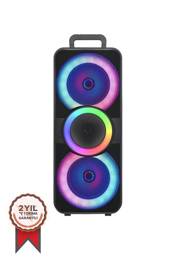 Torima NDR-F98 Mikrofonlu Kumandalı Rgb Ledli Taşınabilir Bluetooth Hoparlör Usb-Tf-Fm Radyo ...