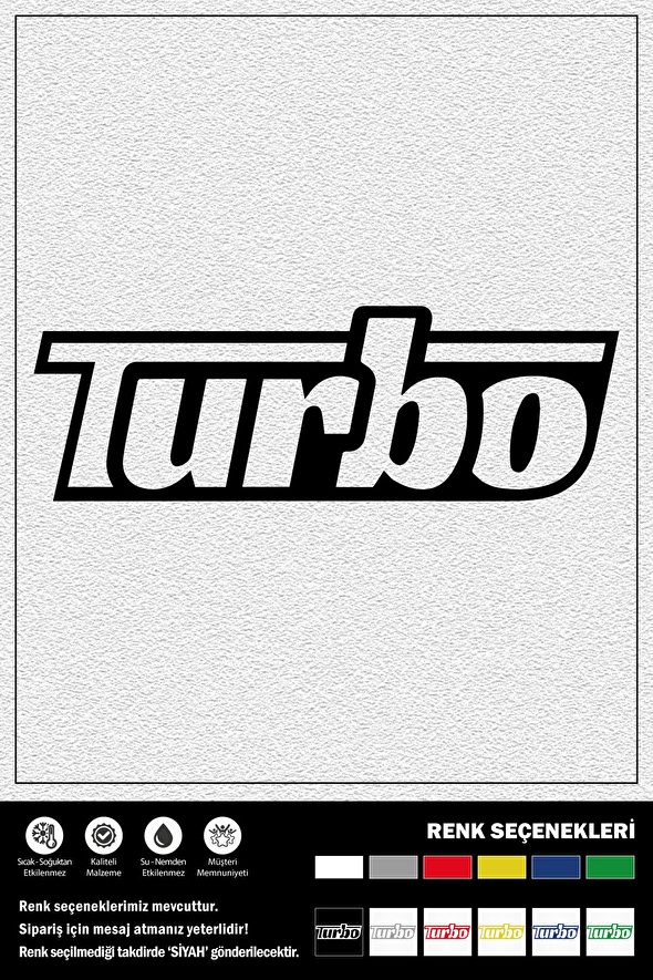 TURBO STICKER 25 x 9 cm Fiyatları ve Modelleri - Pazarama