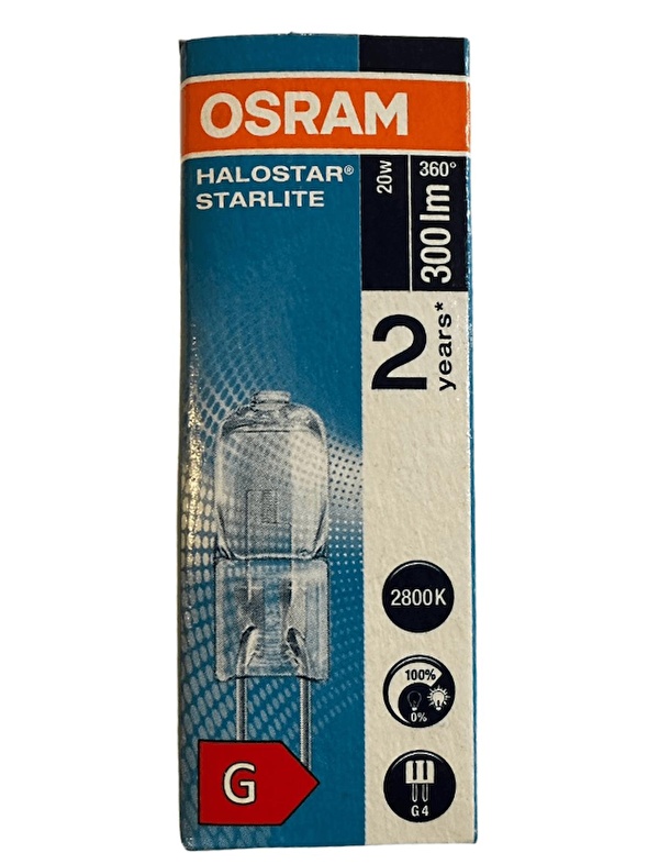 Osram 64425S Halostar Starlite 20W 12V 2800K (Sarı Işık) G4 Duylu ...