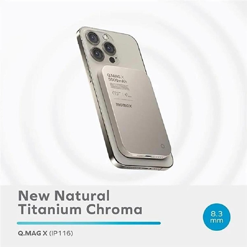 Momax Titanium Wireless Kablosuz Powerbank 10000mAh MagSafe Uyumlu Fiyatları ve Modelleri - Pazarama