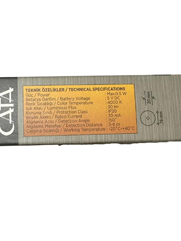 Cata CT-5180 4000K (Günışığı) Sensörlü Şarjlı Mıknatıslı Kabin Led ... Cata CT-5180 4000K (Günışığı) Sensörlü Şarjlı Mıknatıslı Kabin Led ...