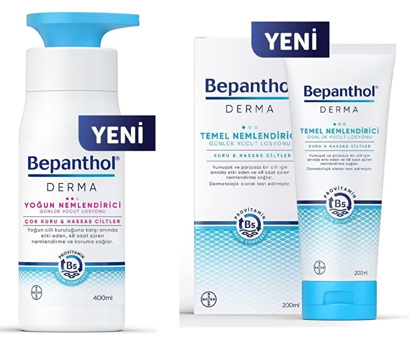 Bepanthol Nemlendirici B5 Provitaminli Kuru-Hassas Ciltler için Vücut ...