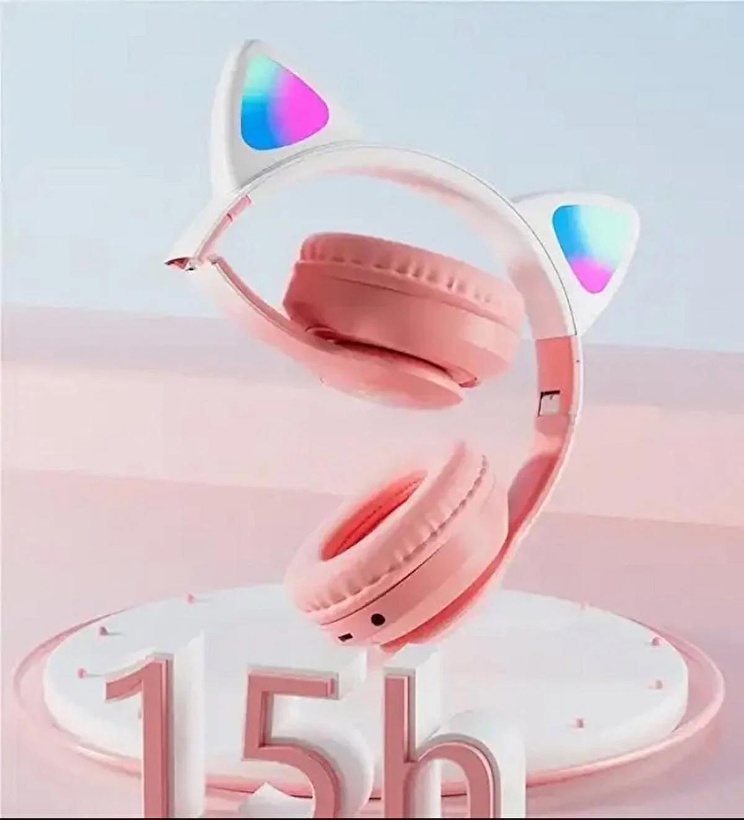 STN-28 PRO Kedi Kulaklı Led Işıklı Katlanabilir Kablosuz Kulaküstü ...